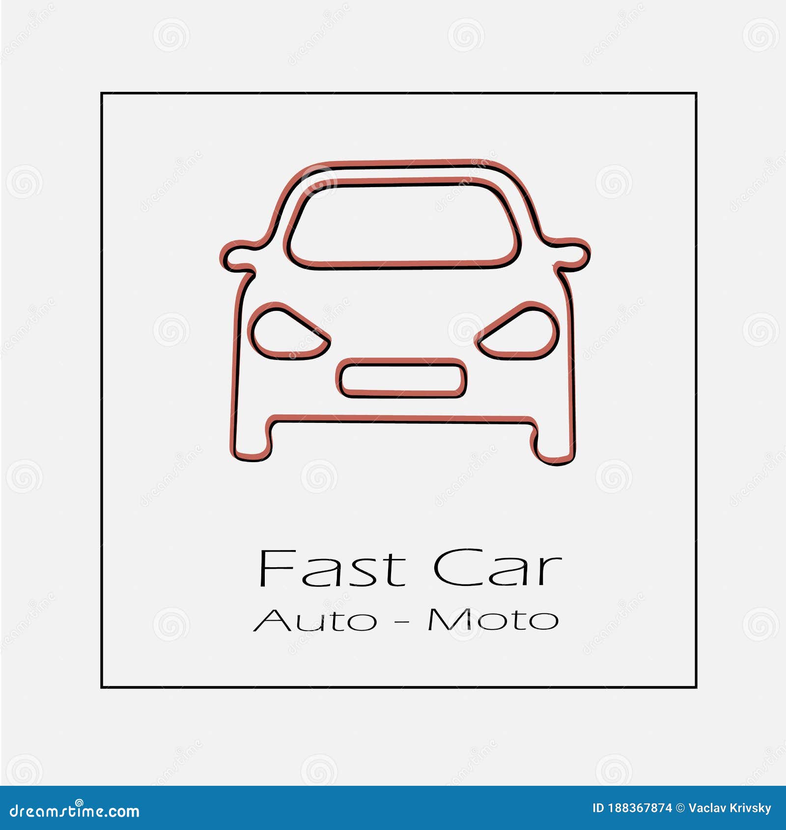 Car Front Vector Icon Eps 10. Simple Isolated Outline Illustration ...