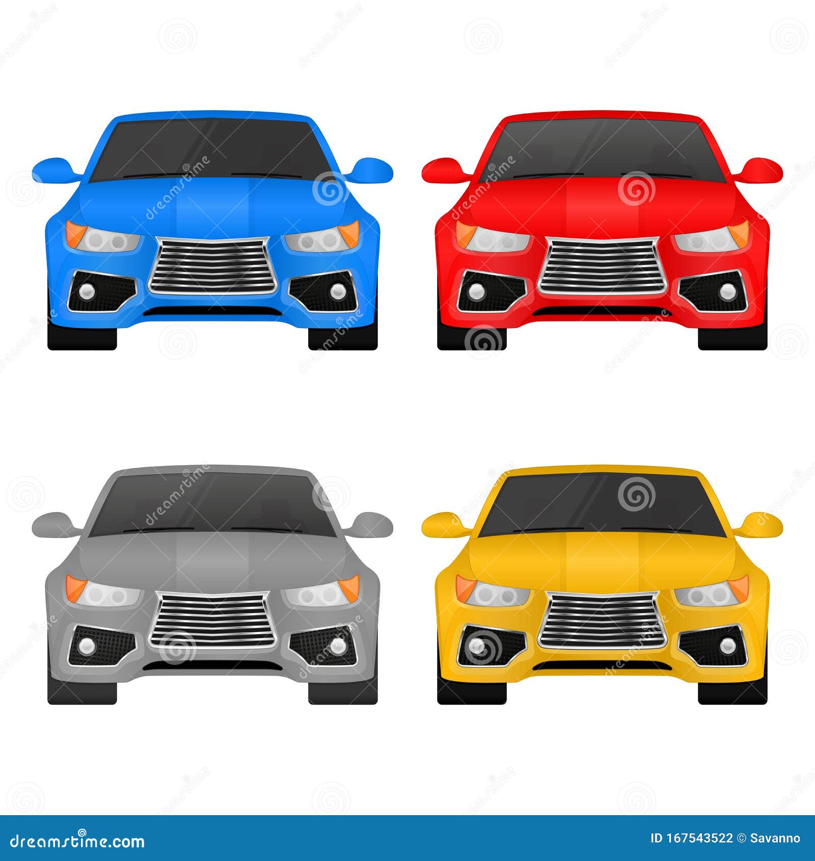 Car. Front view stock vector. Illustration of side, graphic - 167543522