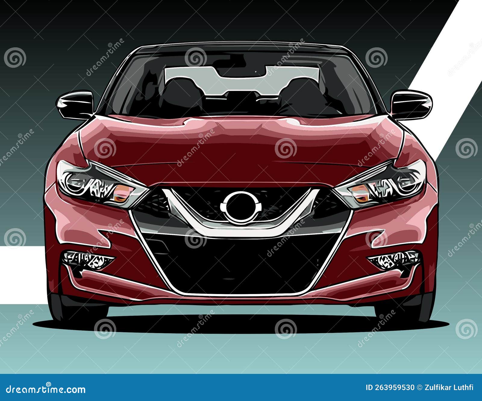 Car front view stock vector. Illustration of mockup - 263959530