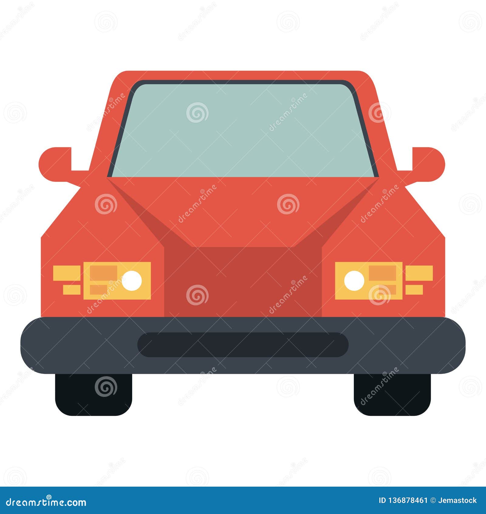 Car front view vehicle stock vector. Illustration of front - 136878461
