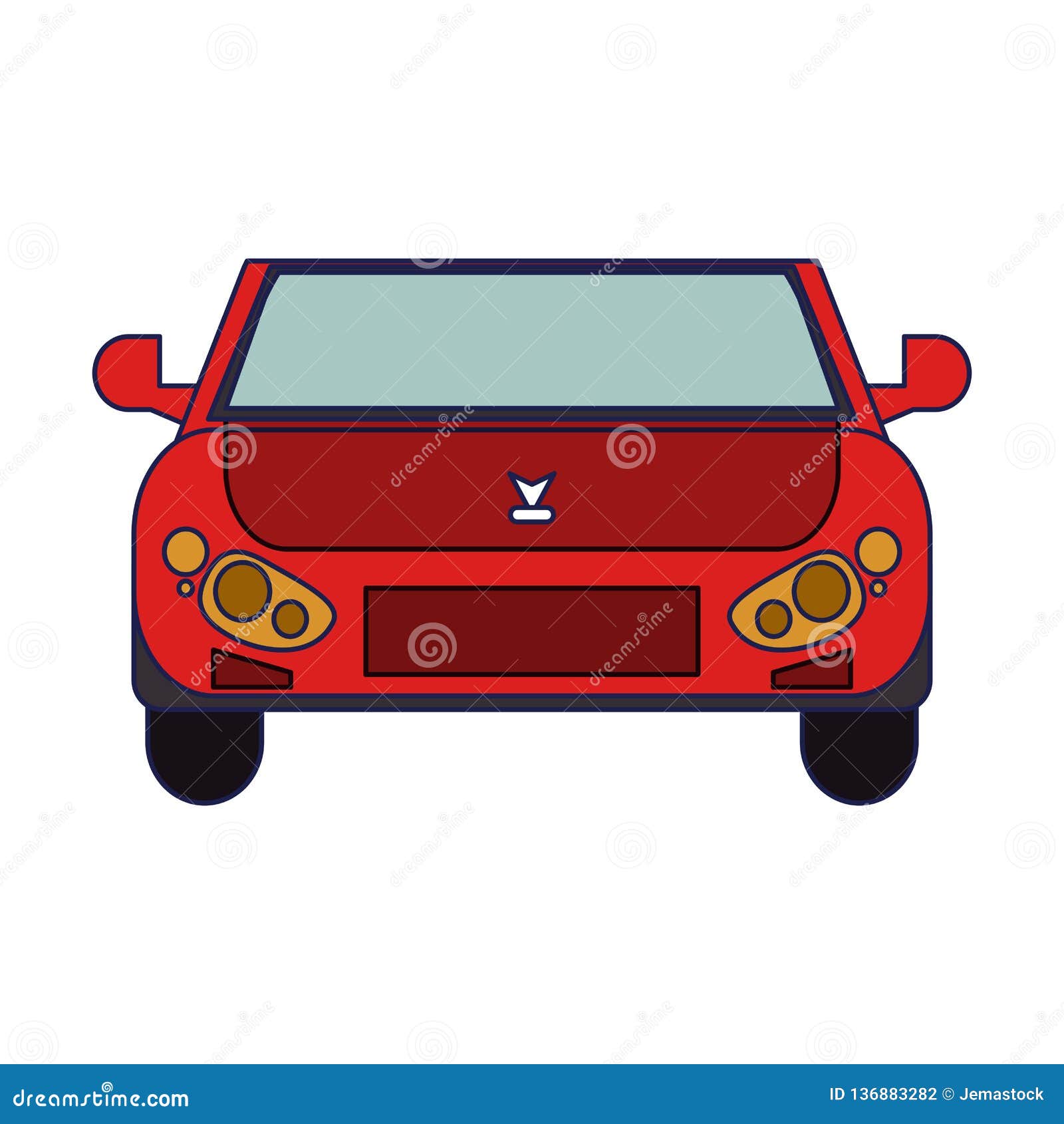 Car front view vehicle stock vector. Illustration of service - 136883282