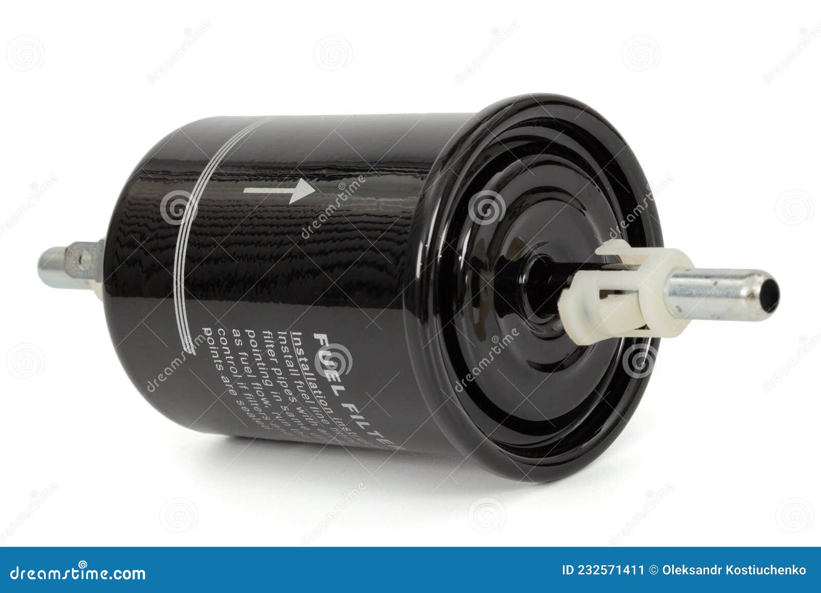 Car Fuel Filter, Isolated on White Background. Stock Image - Image of ...