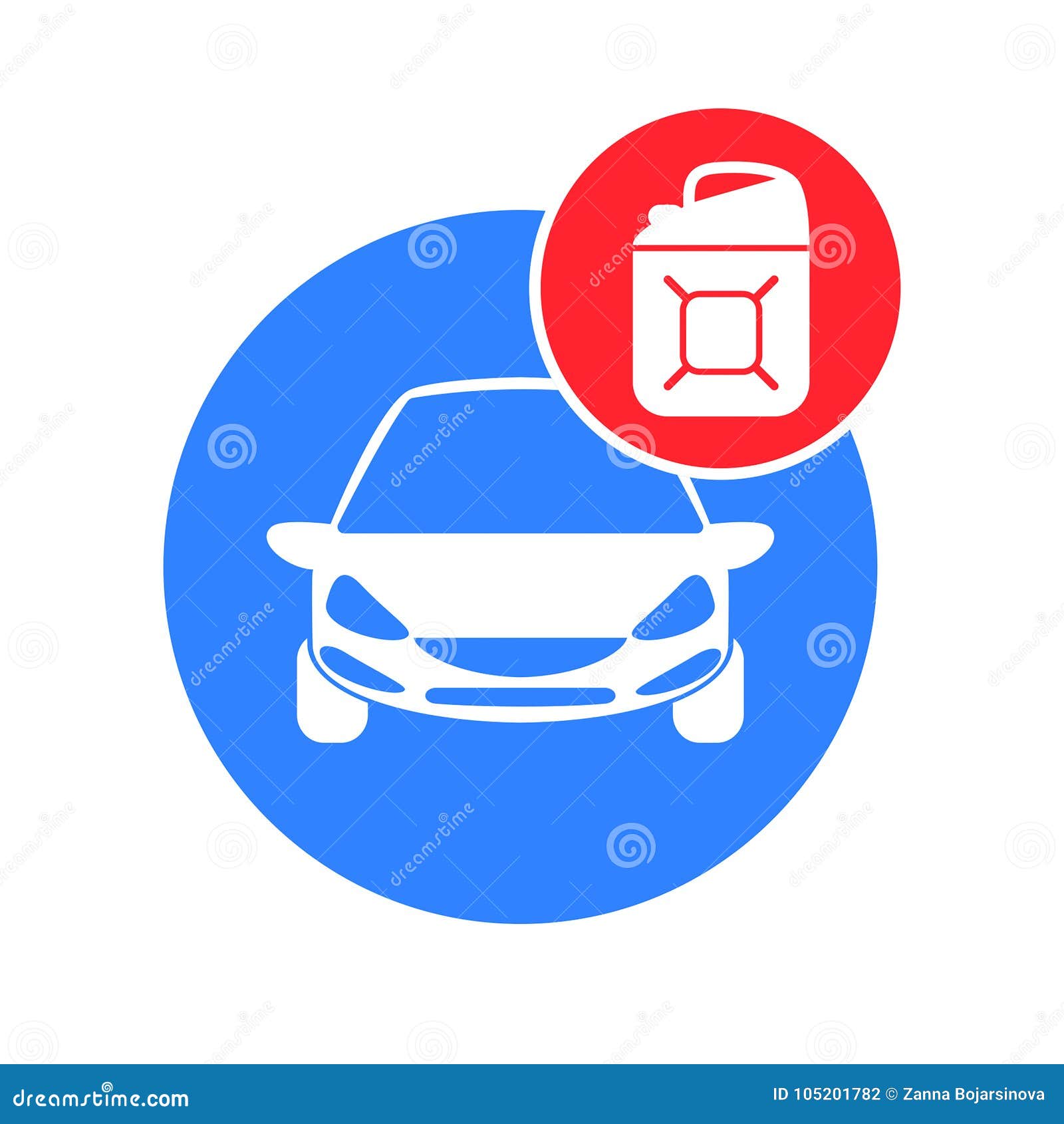 Car fuel vector icon. stock vector. Illustration of icon - 105201782