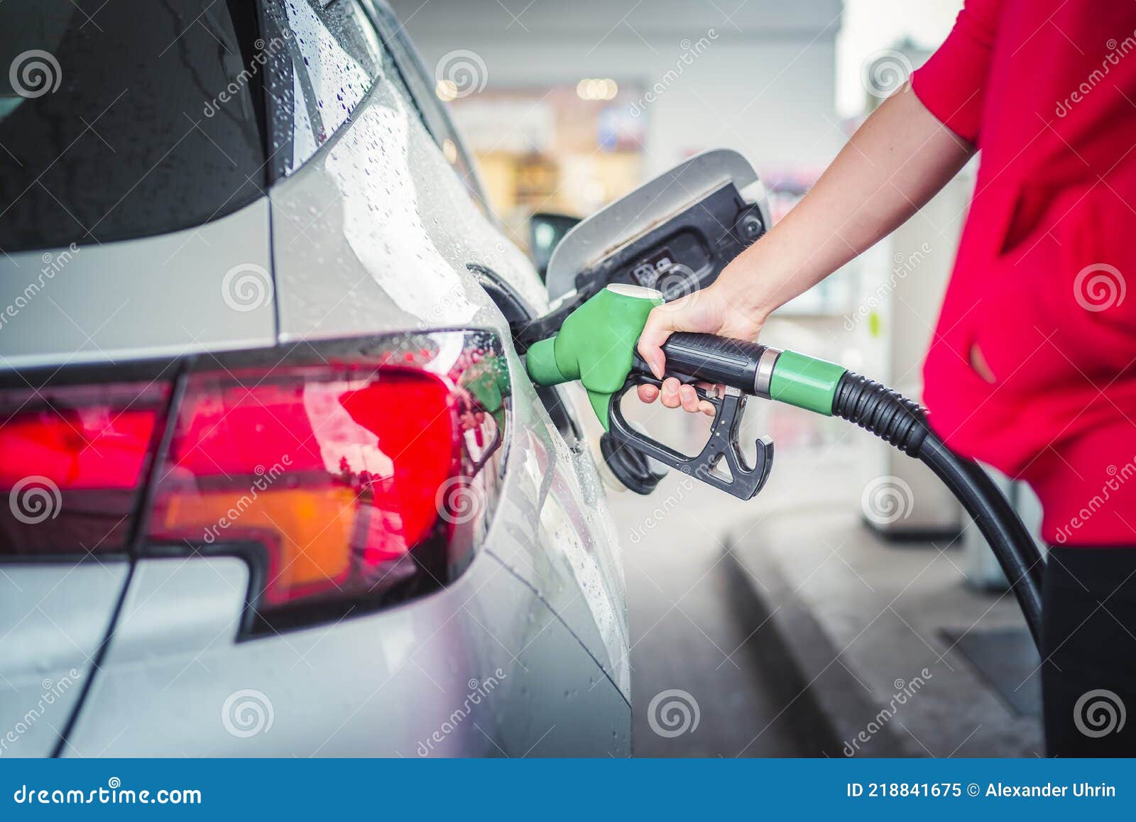 Car Fueling Petrol at Station. Stock Image - Image of benzine, fossil ...