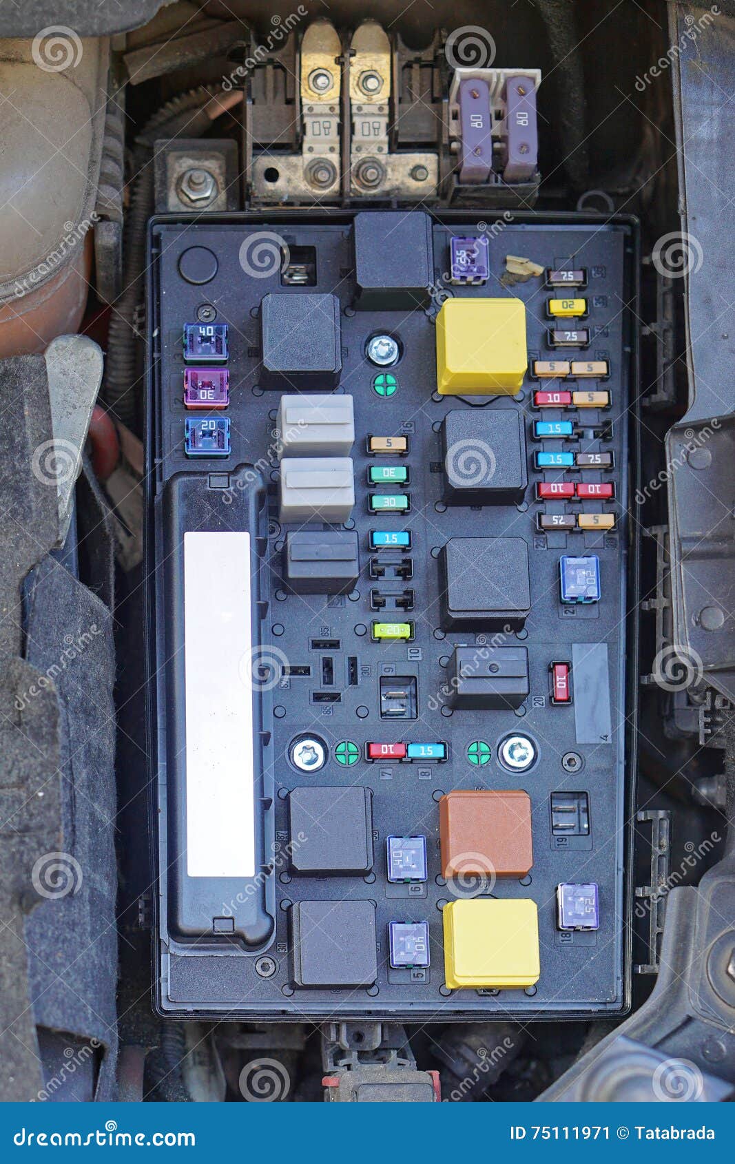 Car fuse box stock image. Image of auto, power, electric - 75111971