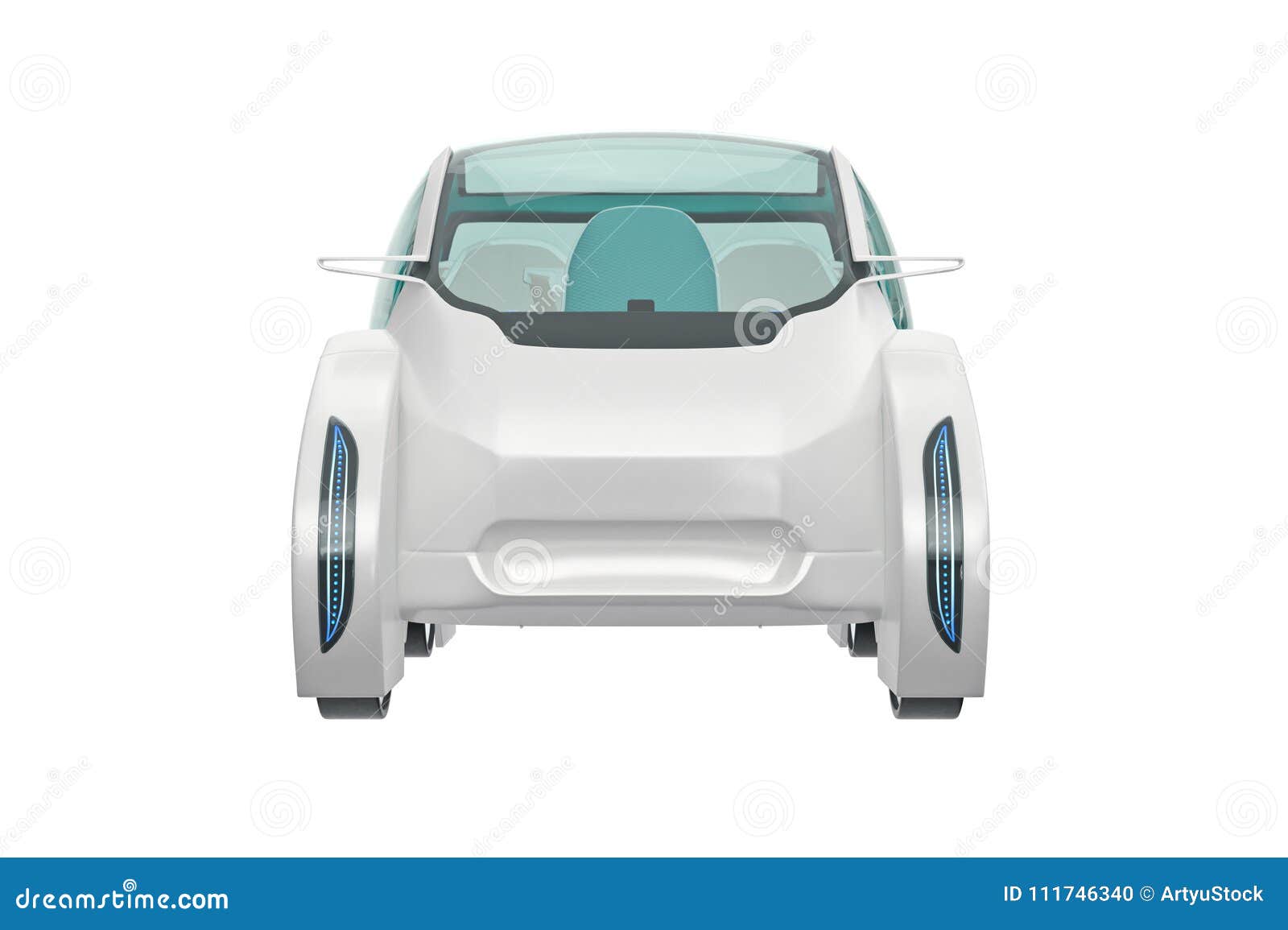 Car future, front view stock illustration. Illustration of auto - 111746340