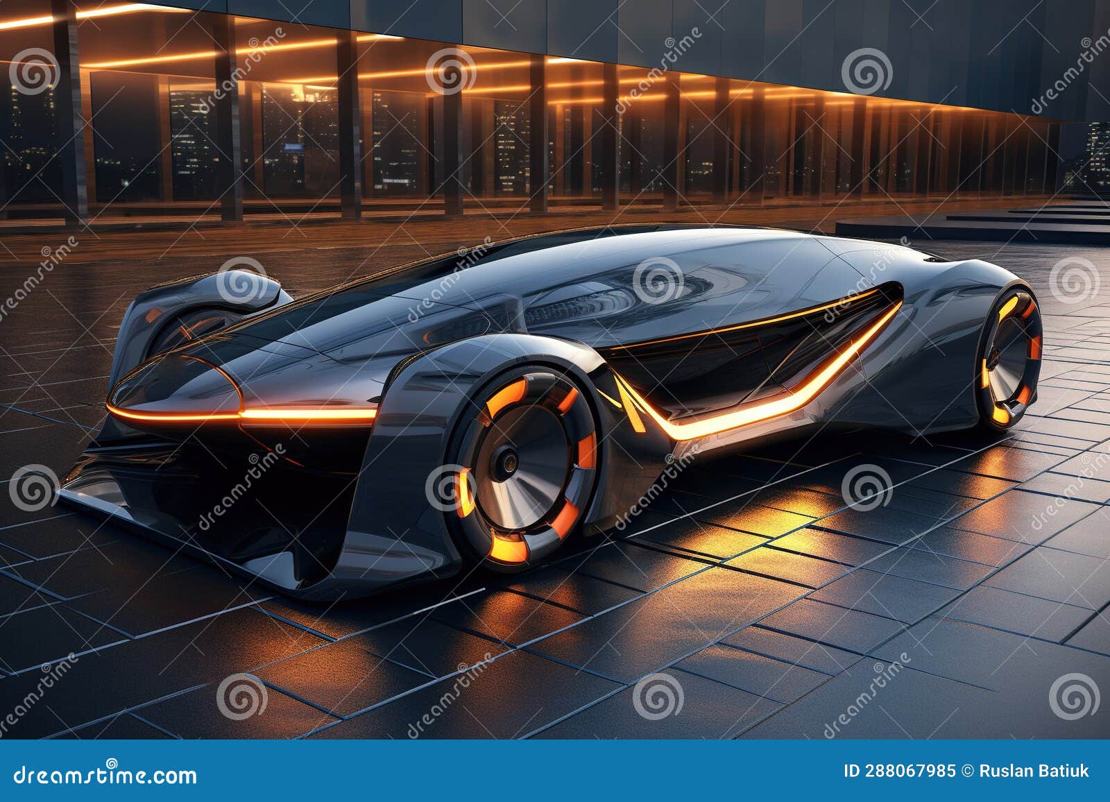 Car Future Smart Technology, Modernized Design Futuristic Vehicle and ...