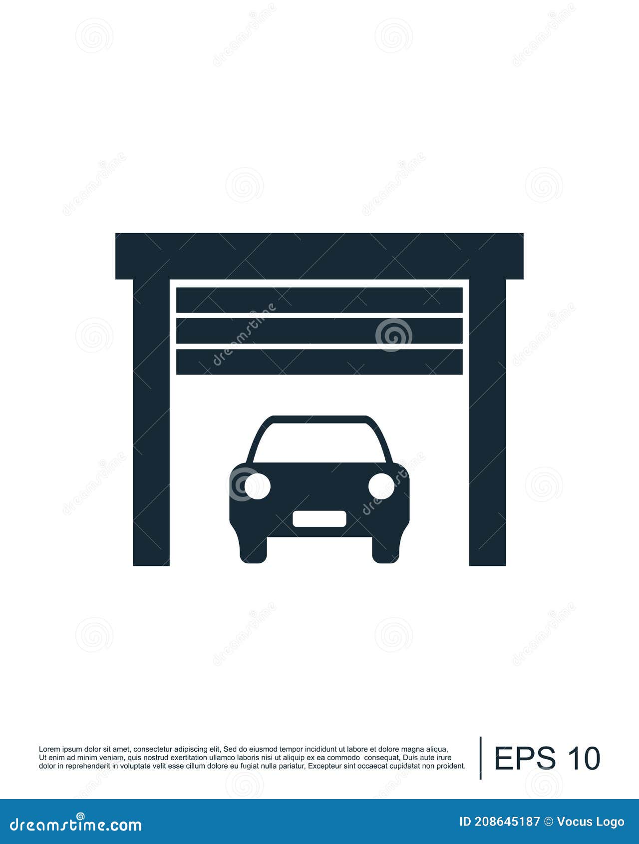 Car Garage Icon, Sign Icon, Vector Illustration. Car Garage Symbol ...