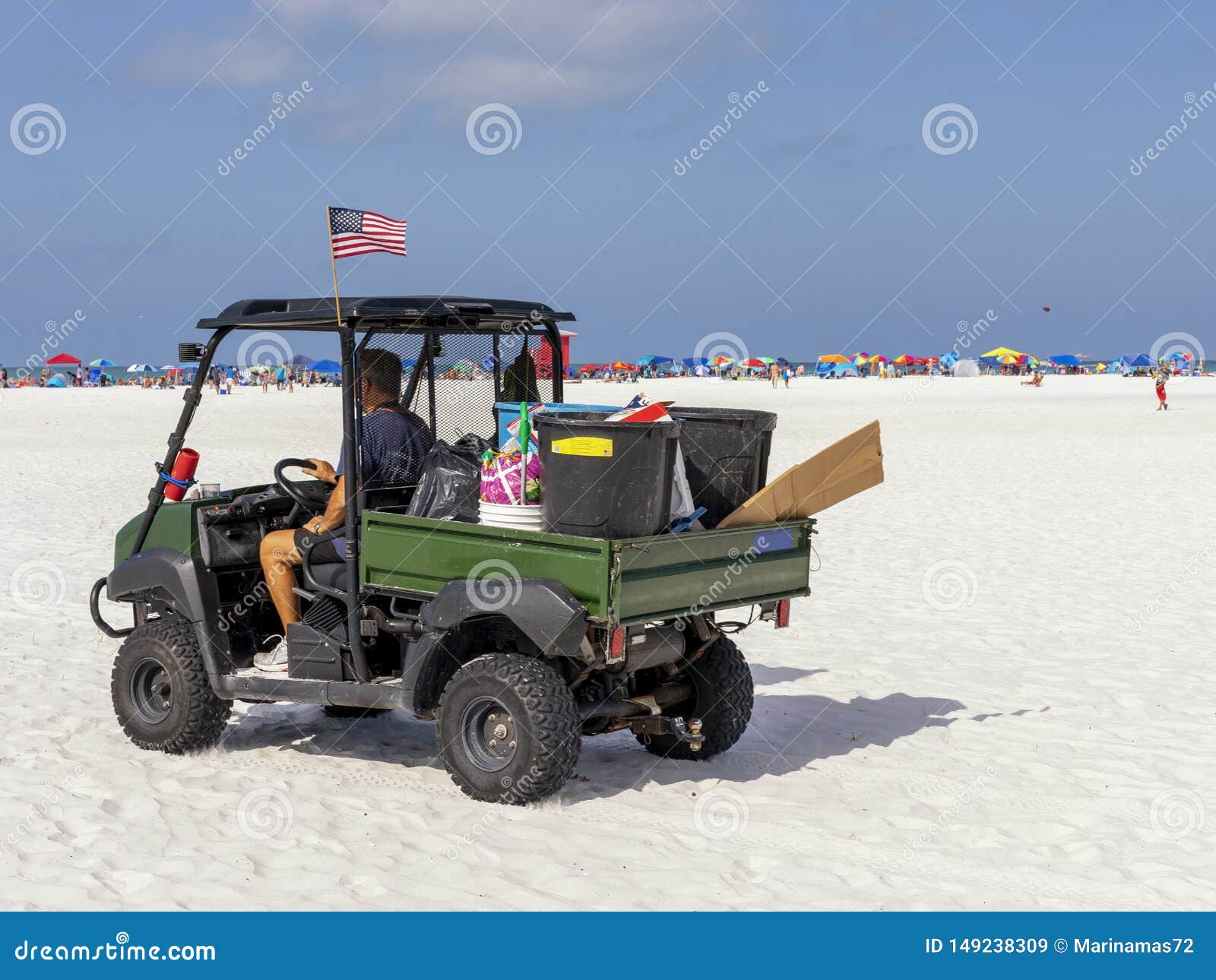 The Car for Garbage Collection from the Beach. Editorial Stock Image ...