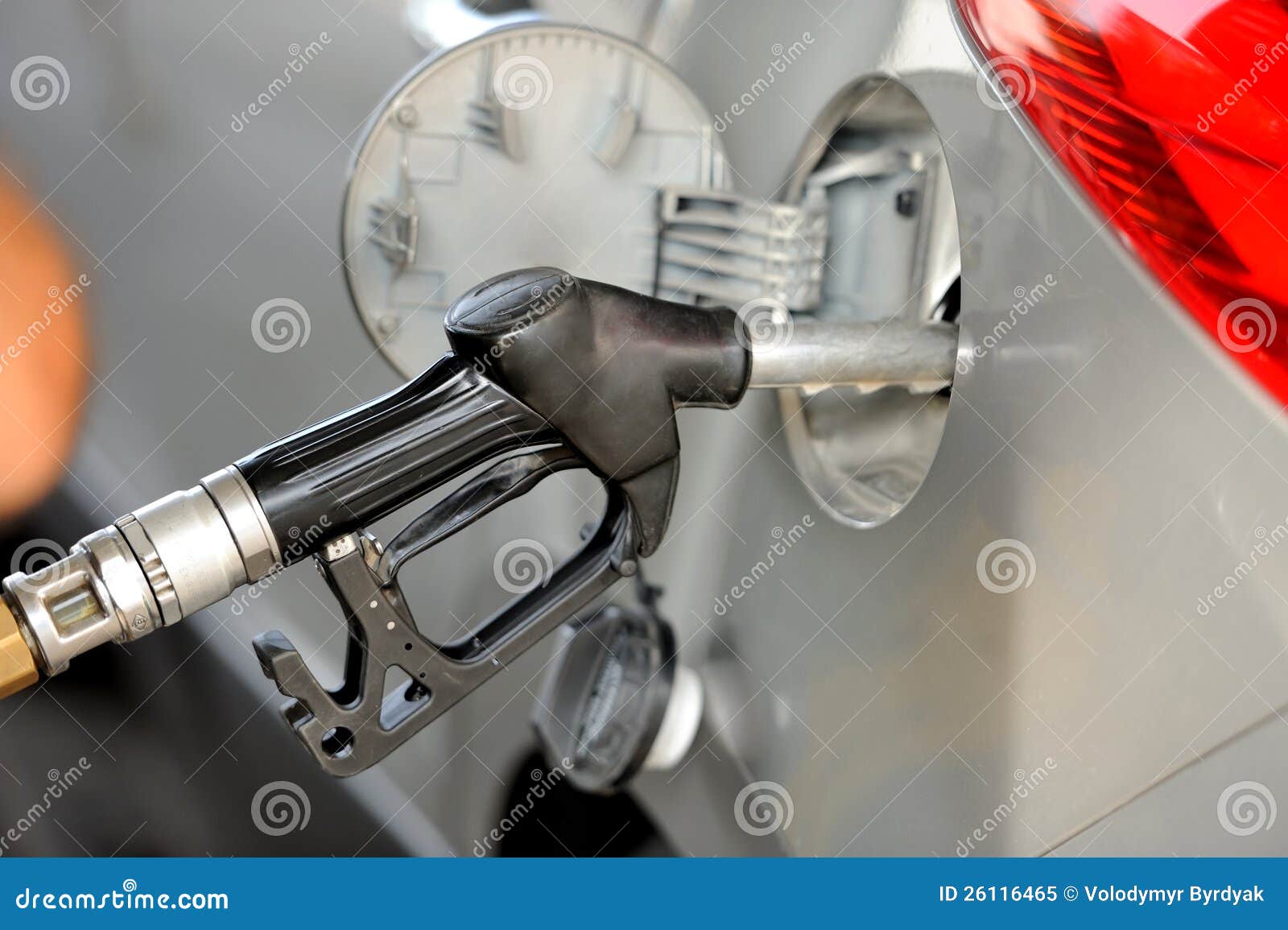 Car with a gas pump stock image. Image of industry, differential - 26116465