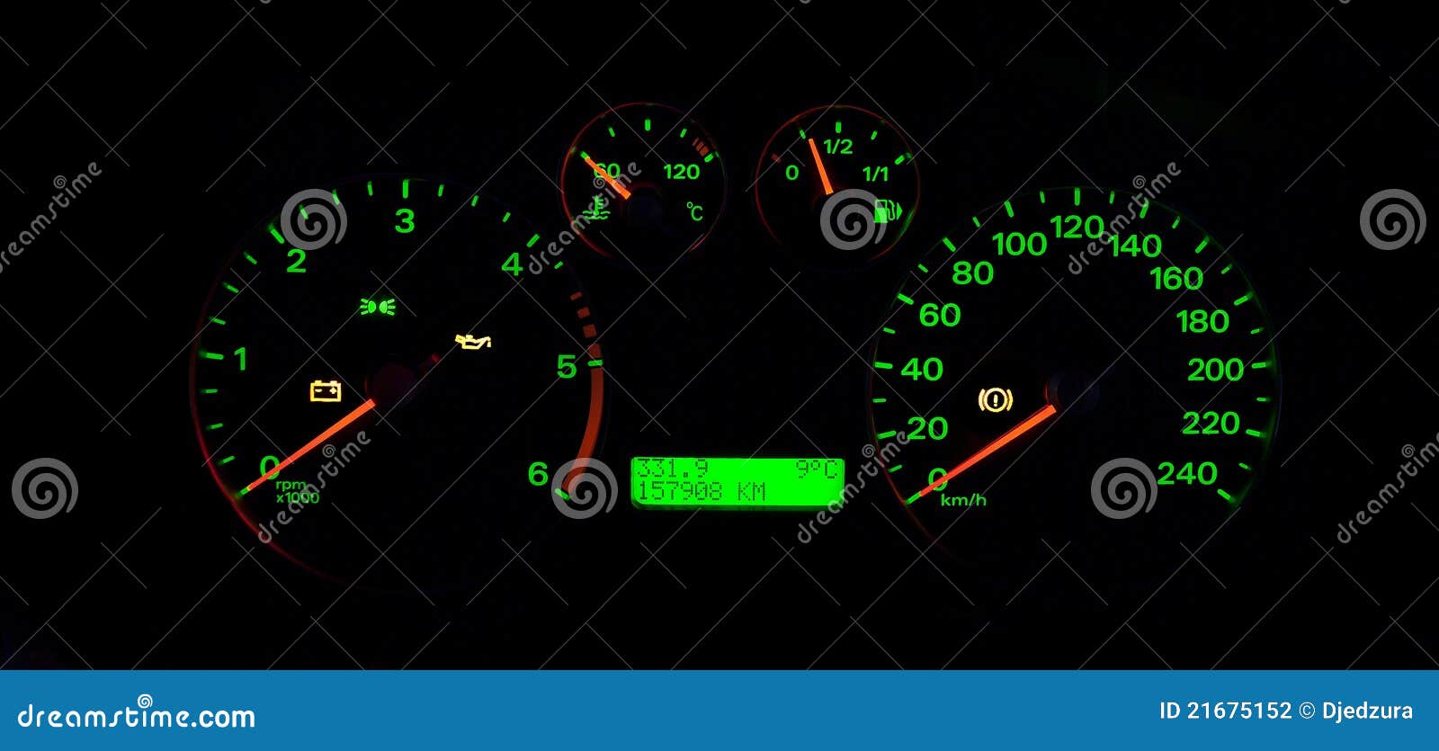 Car gauges stock photo. Image of dashboard, gauges, backlight - 21675152