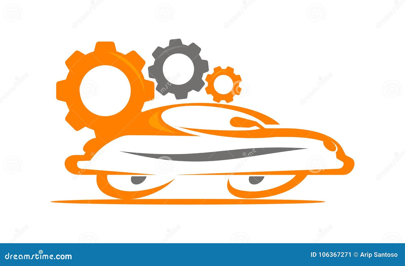 Car and Gear stock vector. Illustration of service, gear - 106367271