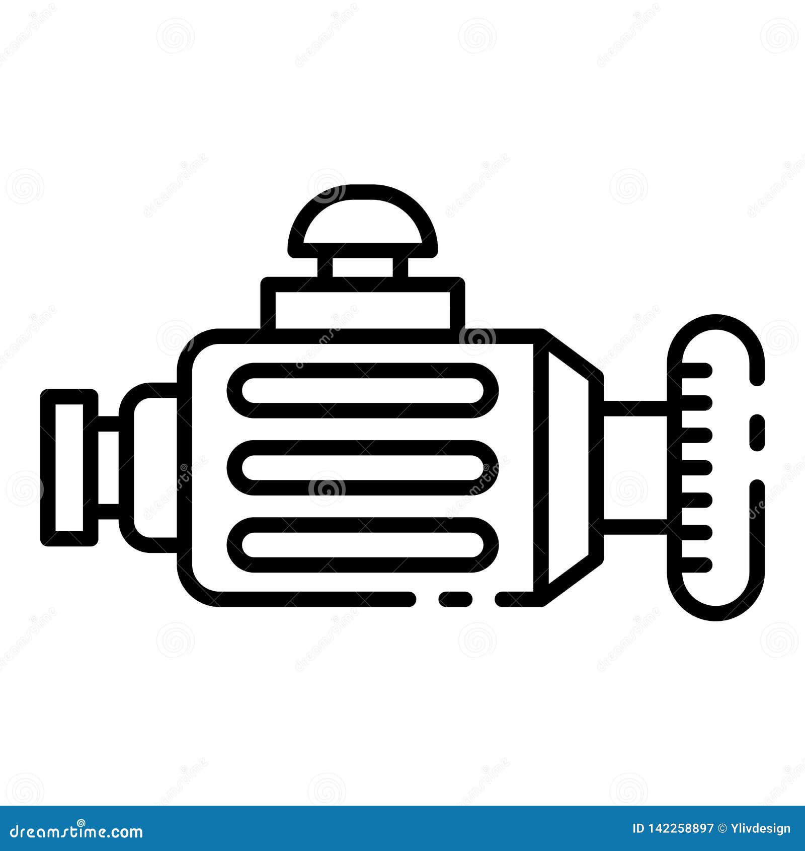Alternator Charging A Automobile Battery Royalty-Free Cartoon ...