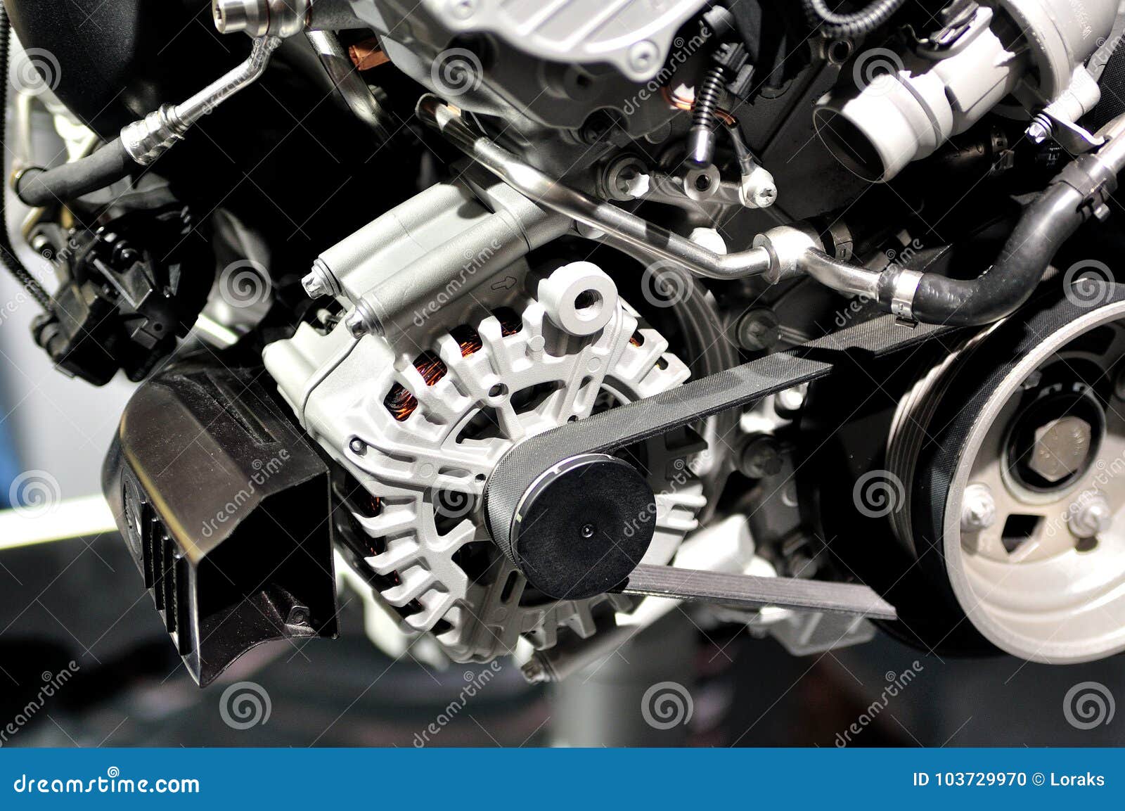 Car generator. stock photo. Image of aluminum, force - 103729970