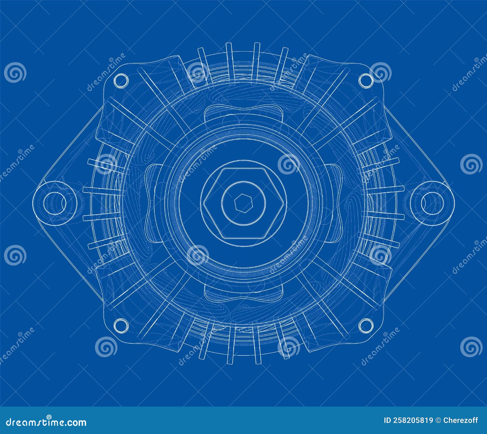 Car generator. Vector stock vector. Illustration of alternator - 258205819