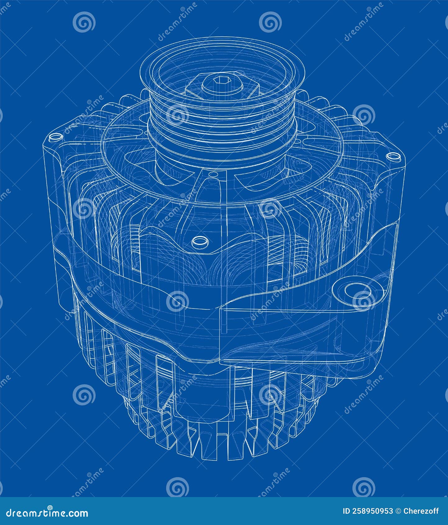 Car generator. Vector stock vector. Illustration of equipment - 258950953