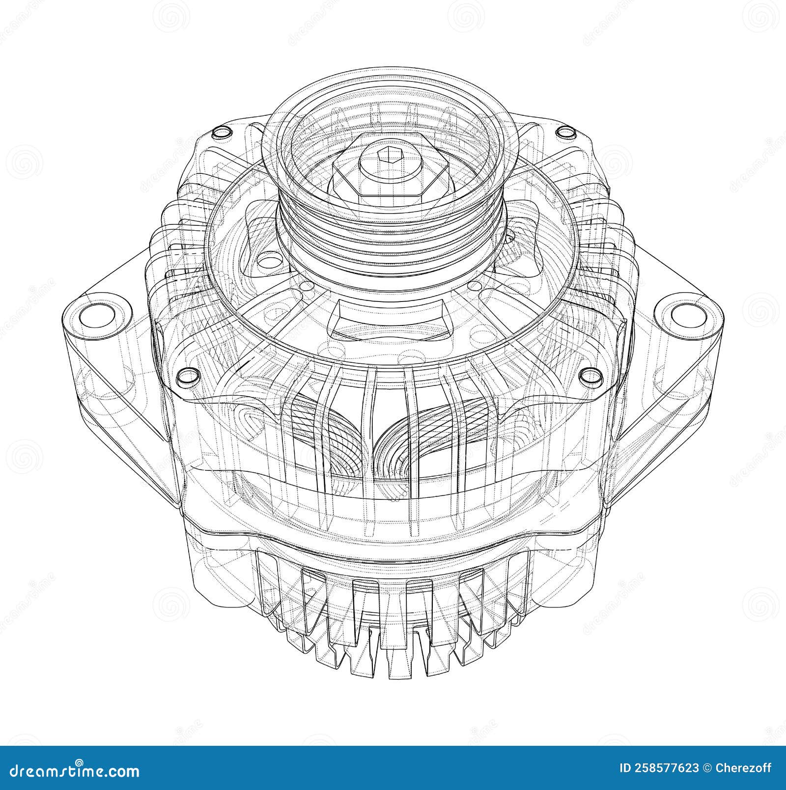 Car generator. Vector stock vector. Illustration of technology - 258577623