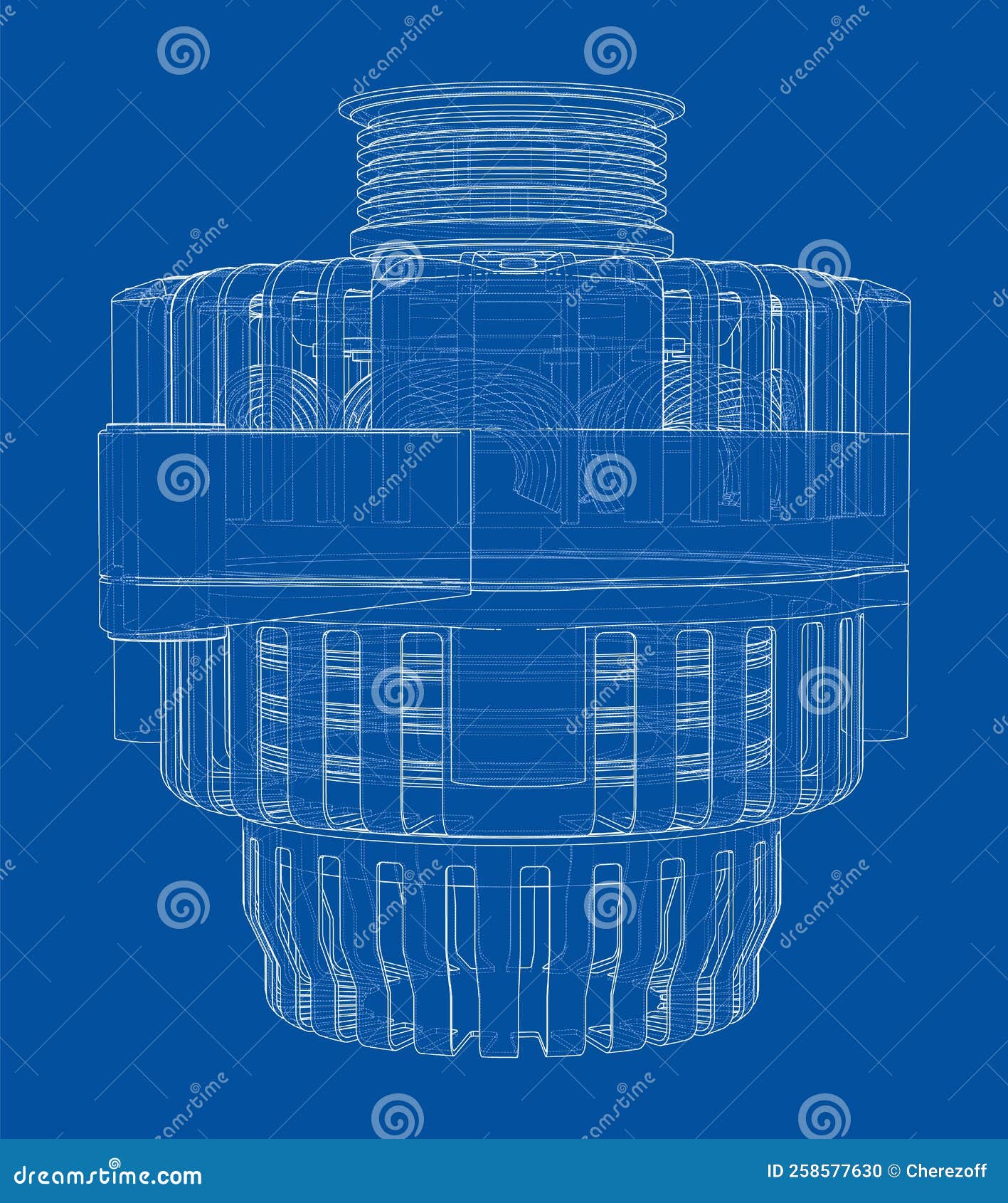 Car generator. Vector stock vector. Illustration of wire - 258577630