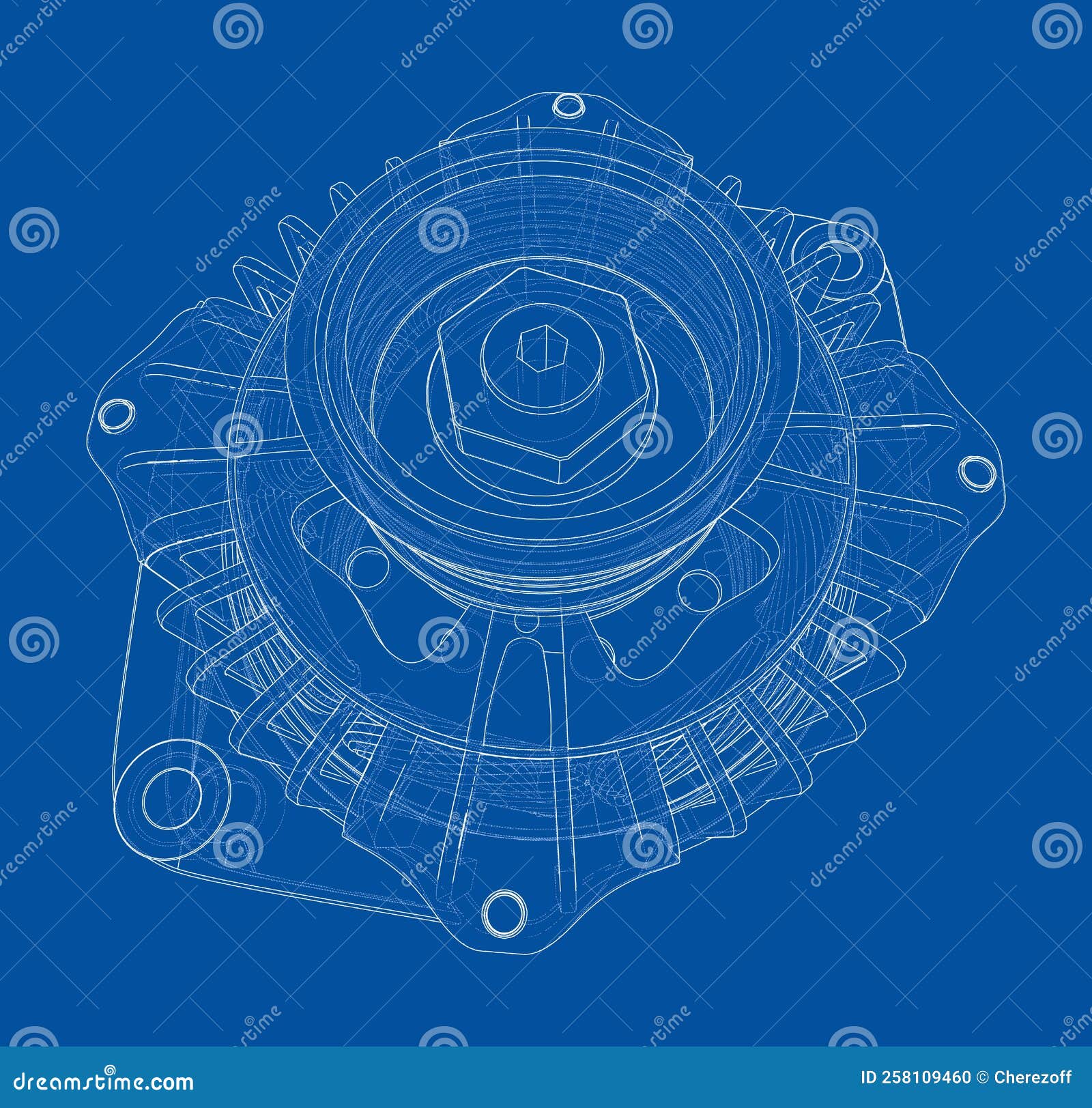 Car generator. Vector stock vector. Illustration of vector - 258109460