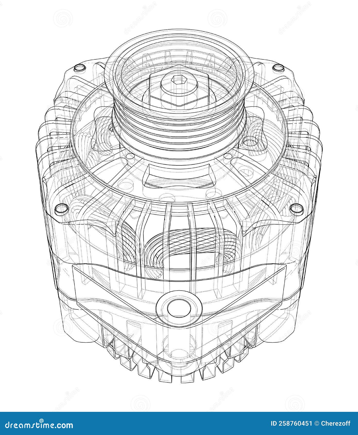Car generator. Vector stock vector. Illustration of machine - 258760451