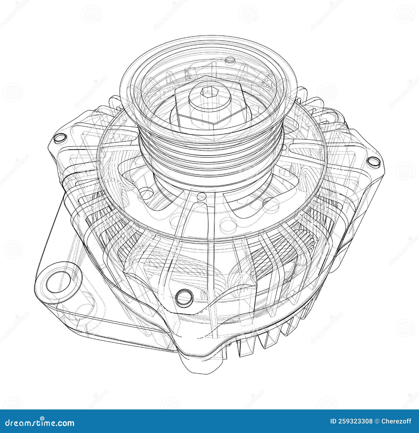 Car generator. Vector stock vector. Illustration of vehicle - 259323308