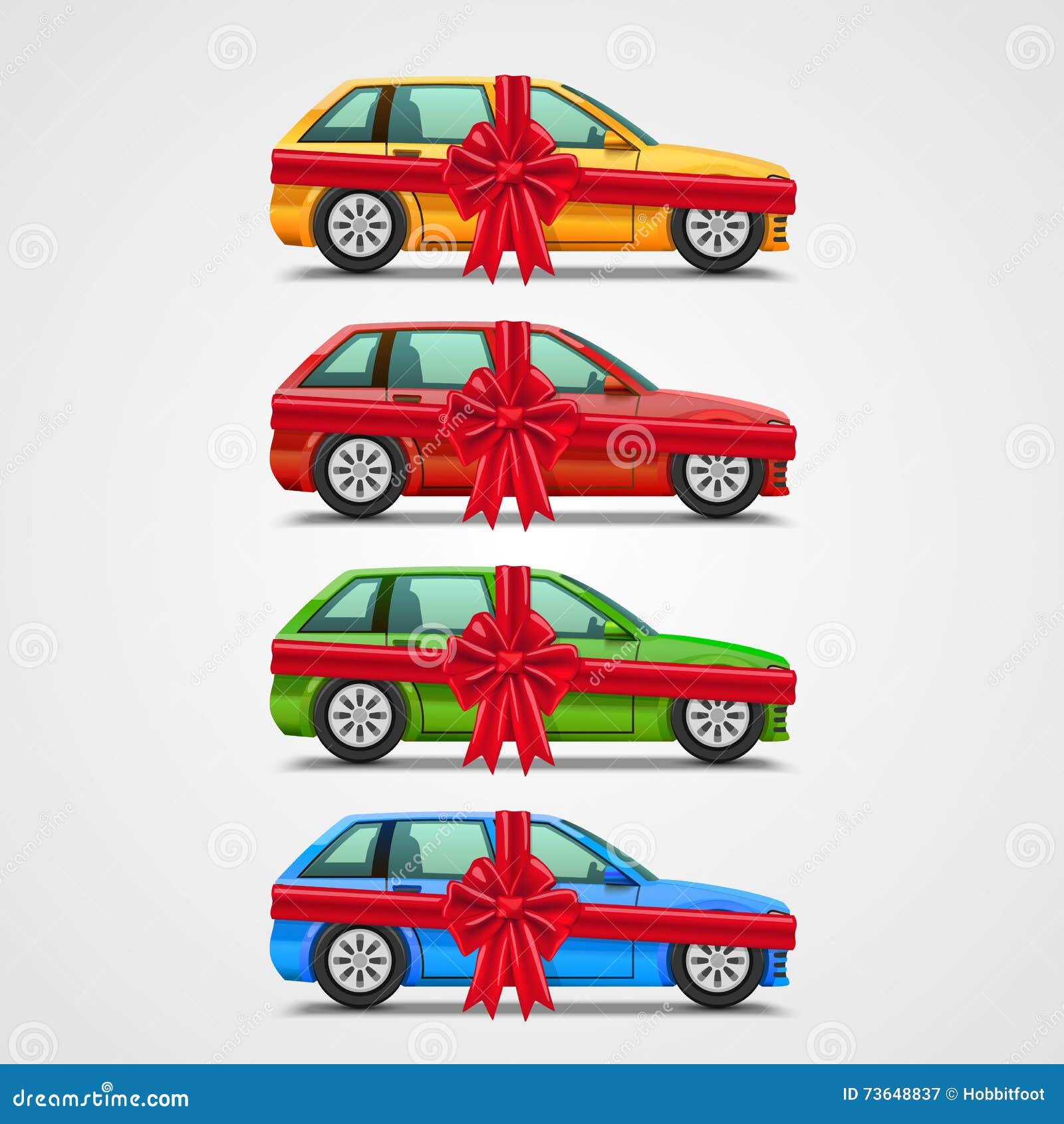 Car Gift Color Set, Template Design Element, Vector Illustration Stock ...