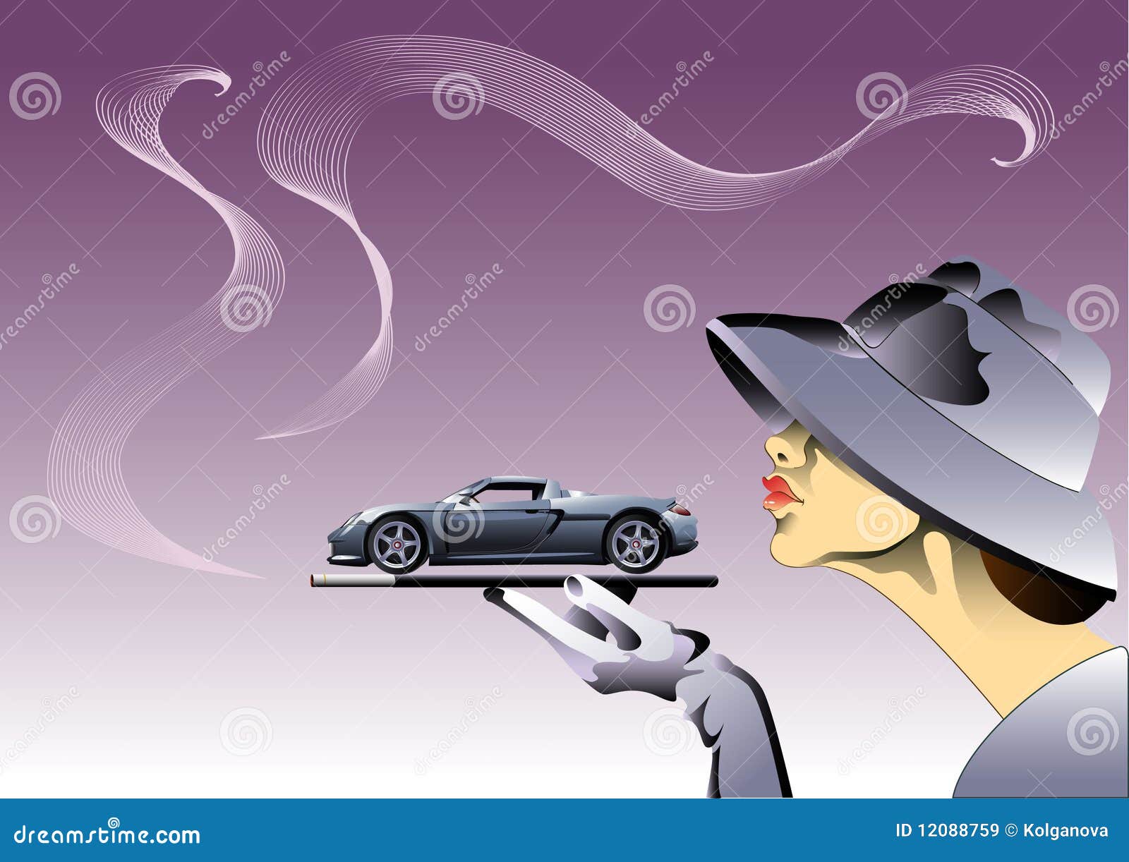 Car girl stock vector. Illustration of cheerful, model - 12088759