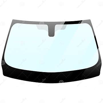 Car Glass Windshield with Light Reflection, New Clean Front Window ...
