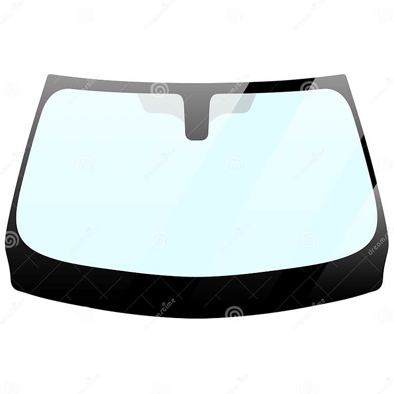 Car Glass Windshield with Light Reflection, New Clean Front Window ...