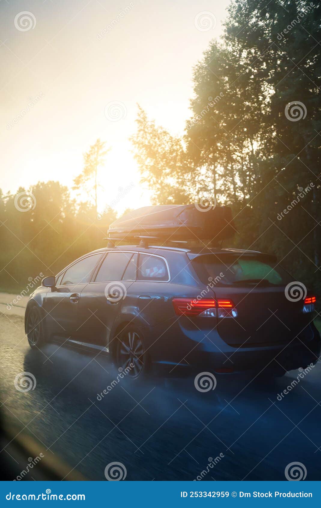Car after the rain stock image. Image of acceleration - 253342959