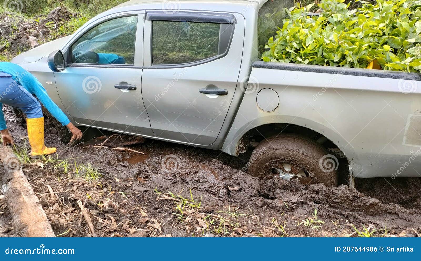 The Car Got Stuck in the Peat Soil and it Was Difficult To Get Out ...