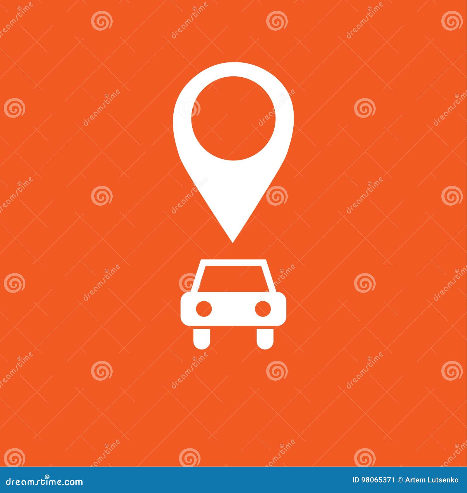 Car GPS Icon, Simple Vector Illustration Stock Vector - Illustration of ...