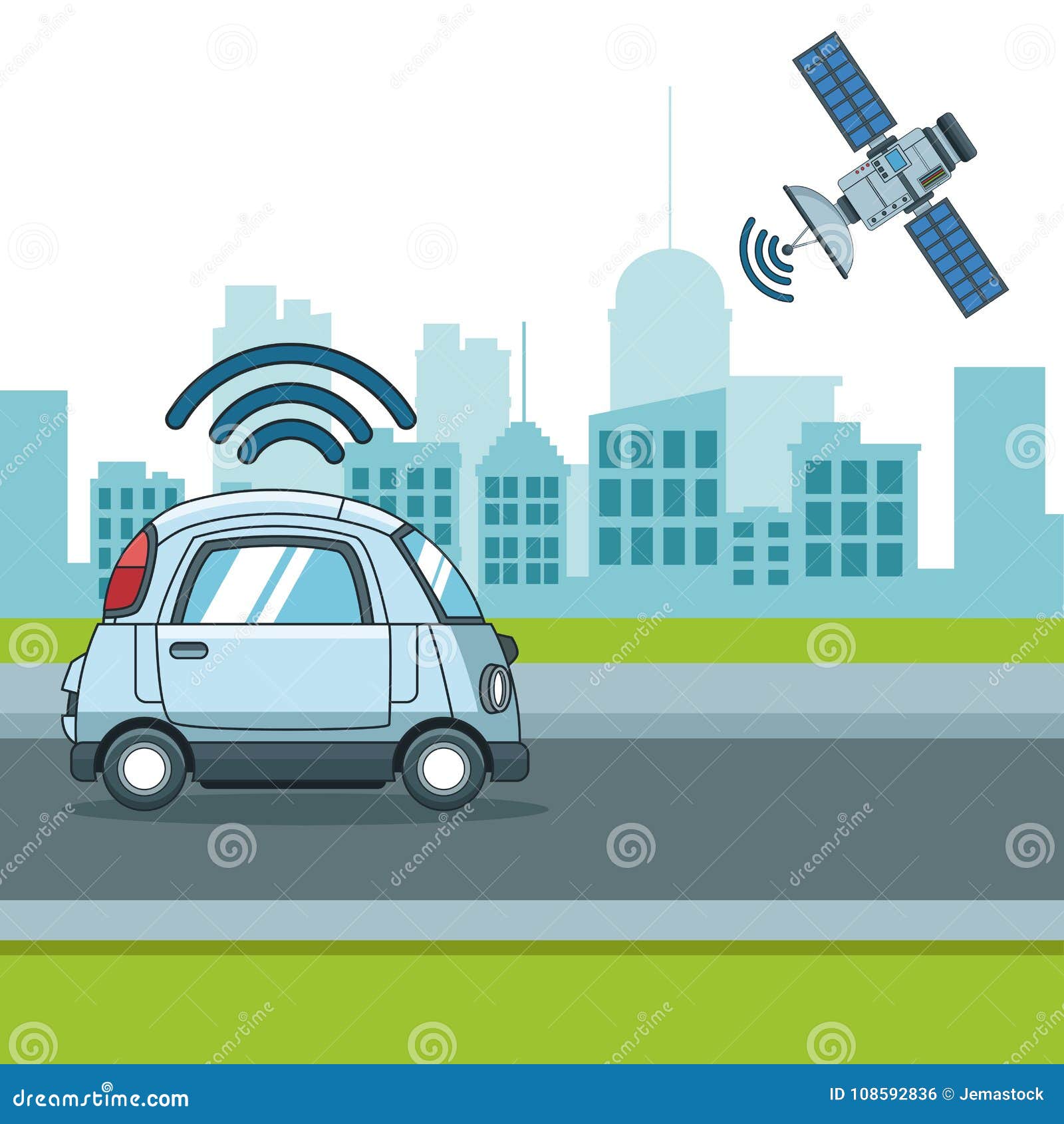 Car gps tracker technology stock vector. Illustration of computer ...