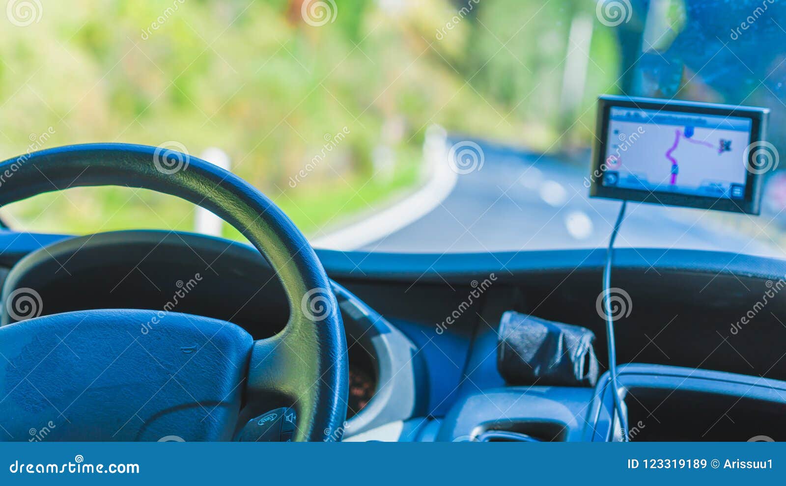 Car GPS Tracking Navigation Device Stock Image - Image of internet ...