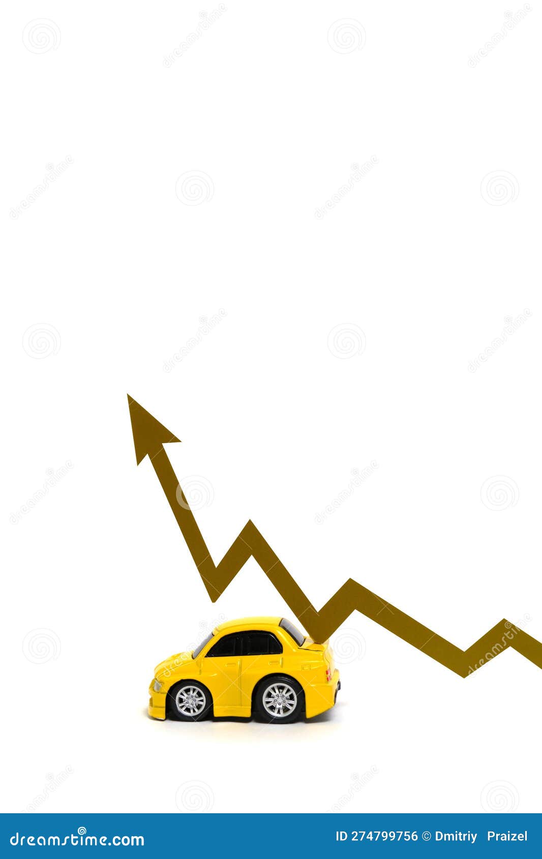 Car and Graph with an Arrow Indicating an Increase in Car Prices. Stock ...
