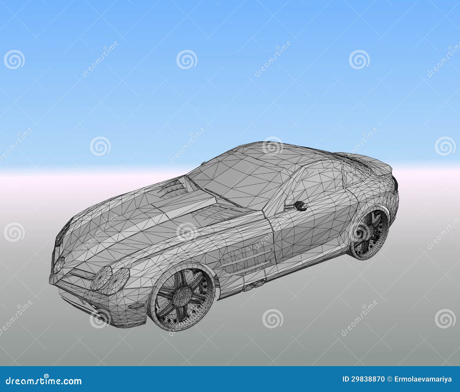Car with grid. Vector stock vector. Illustration of originally - 29838870