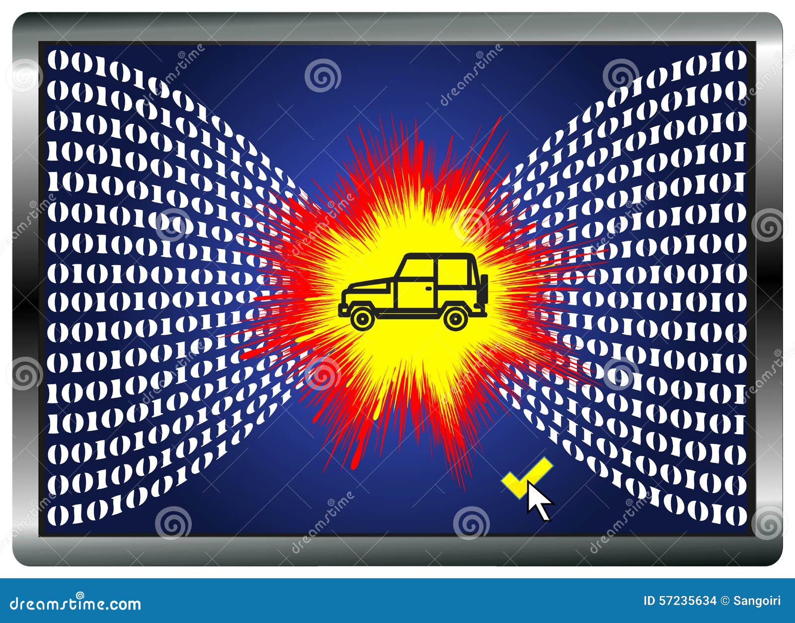 Car Hacking stock illustration. Illustration of computer - 57235634