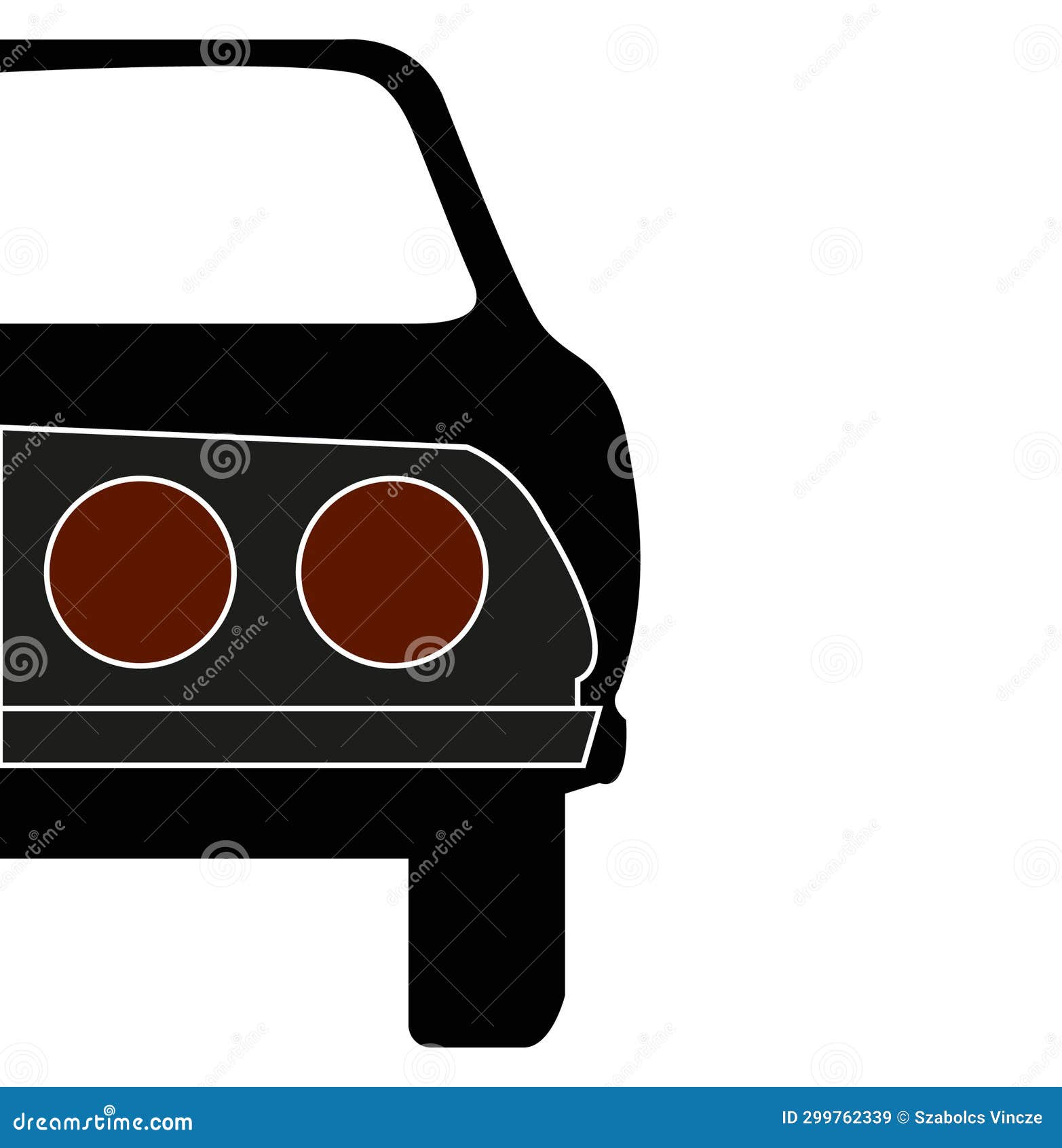 Car ( Half car ) stock illustration. Illustration of sport - 299762339