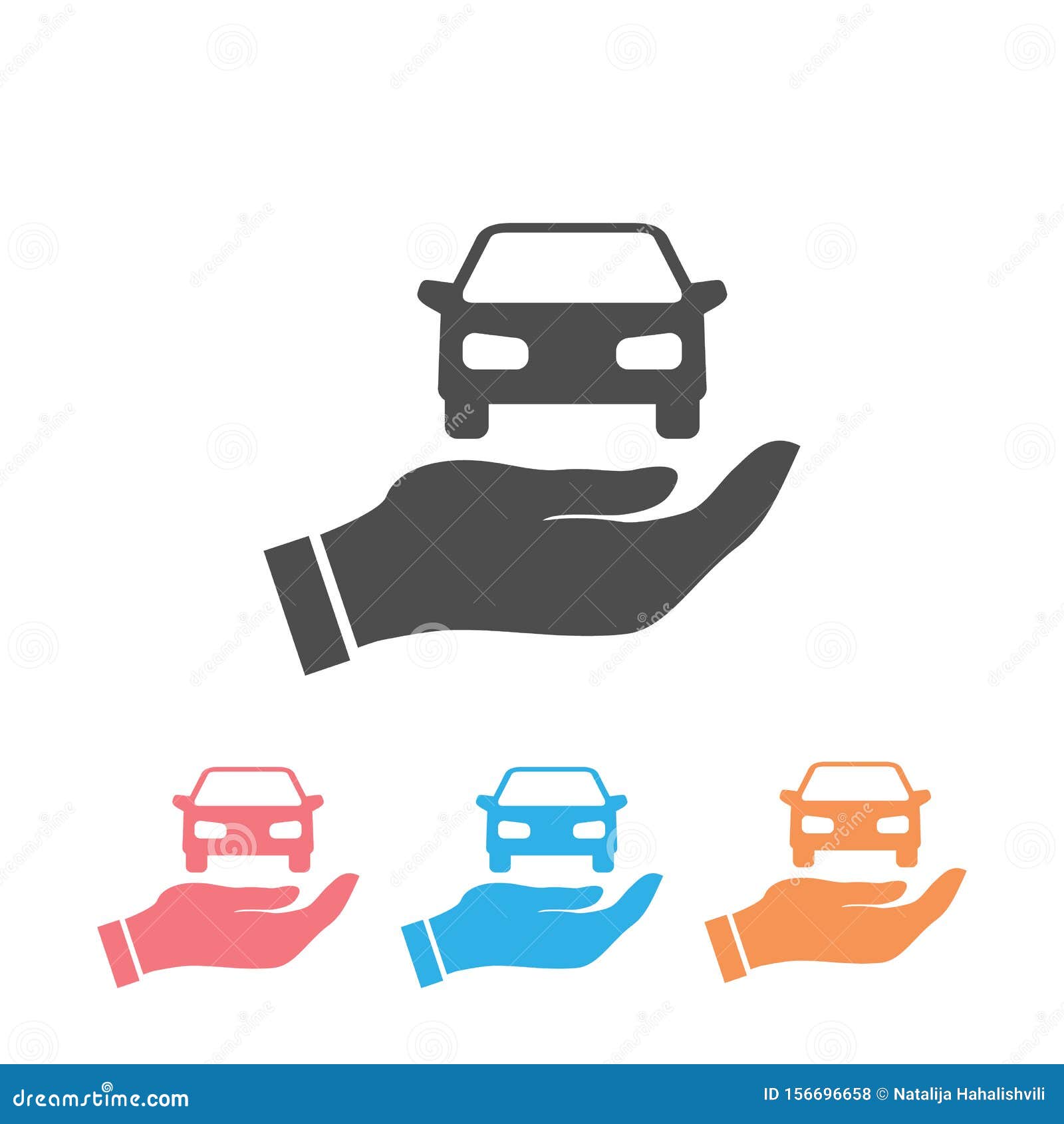 Car in Hand Icon. Vector Illustration Isolated Stock Vector ...
