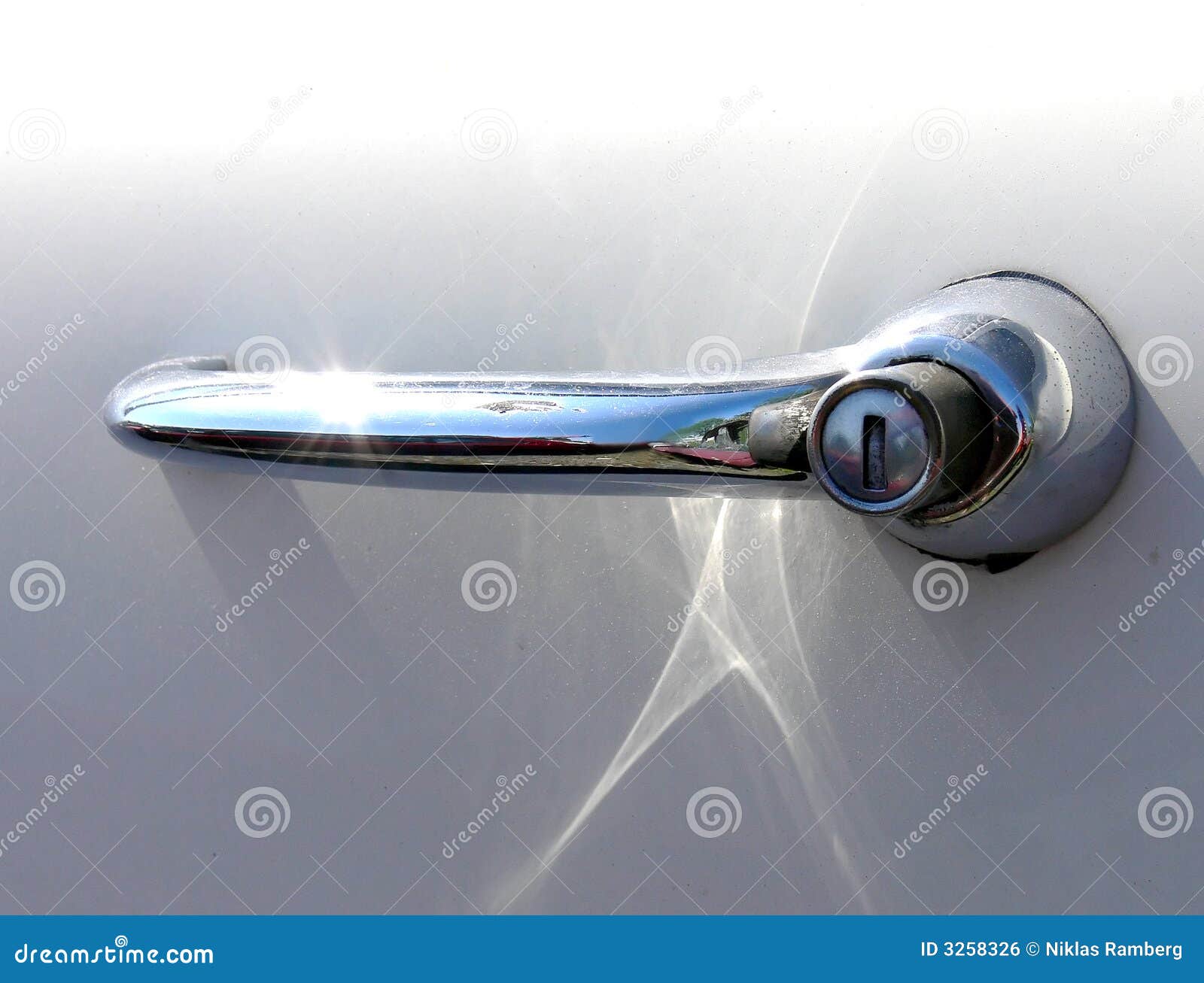Car Handle - Chrome stock photo. Image of transport, metal - 3258326