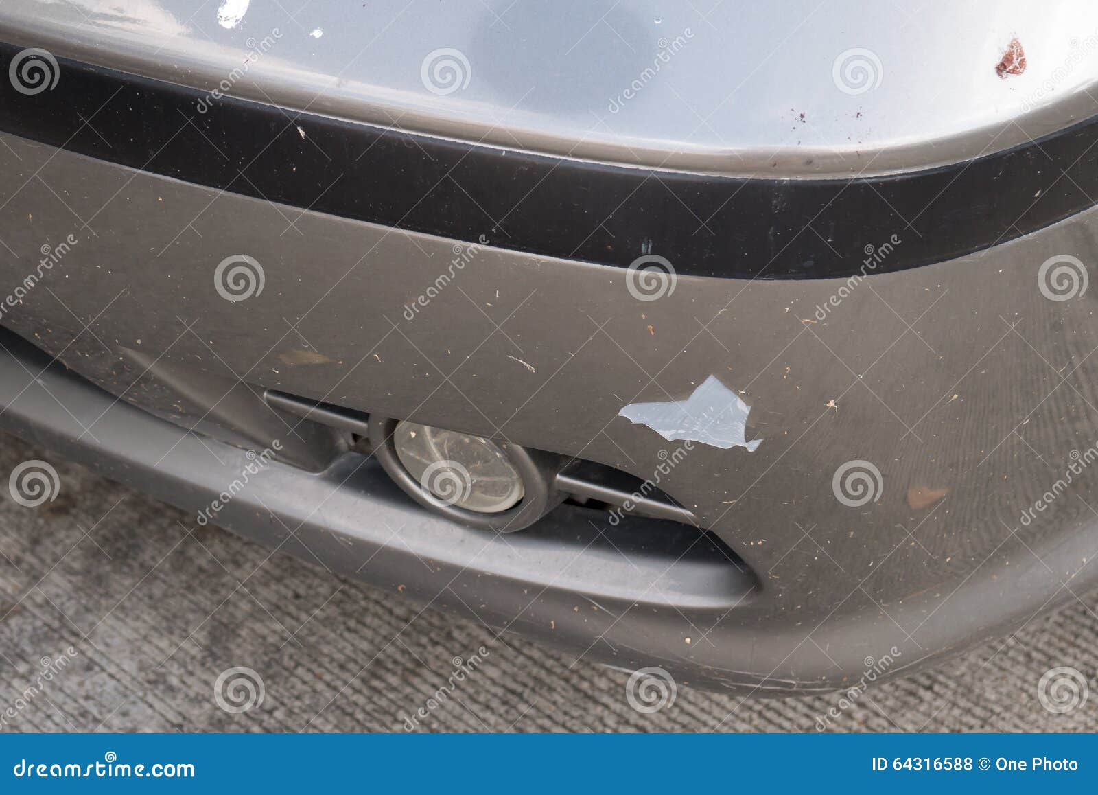 A Car Has A Dented After An Accident/Car Accident Stock Photo - Image ...
