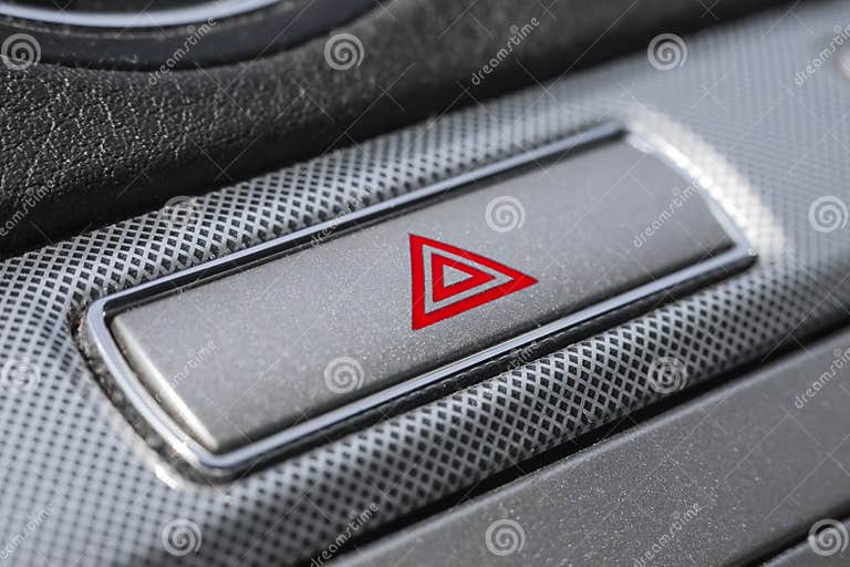 Car hazard warning button. stock photo. Image of auto - 40647874