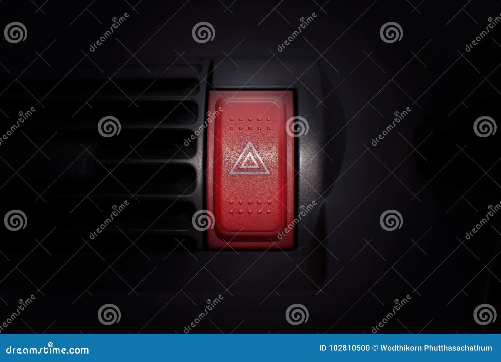 Car Hazard Warning Flashers and Emergency Button with Visible Re Stock ...