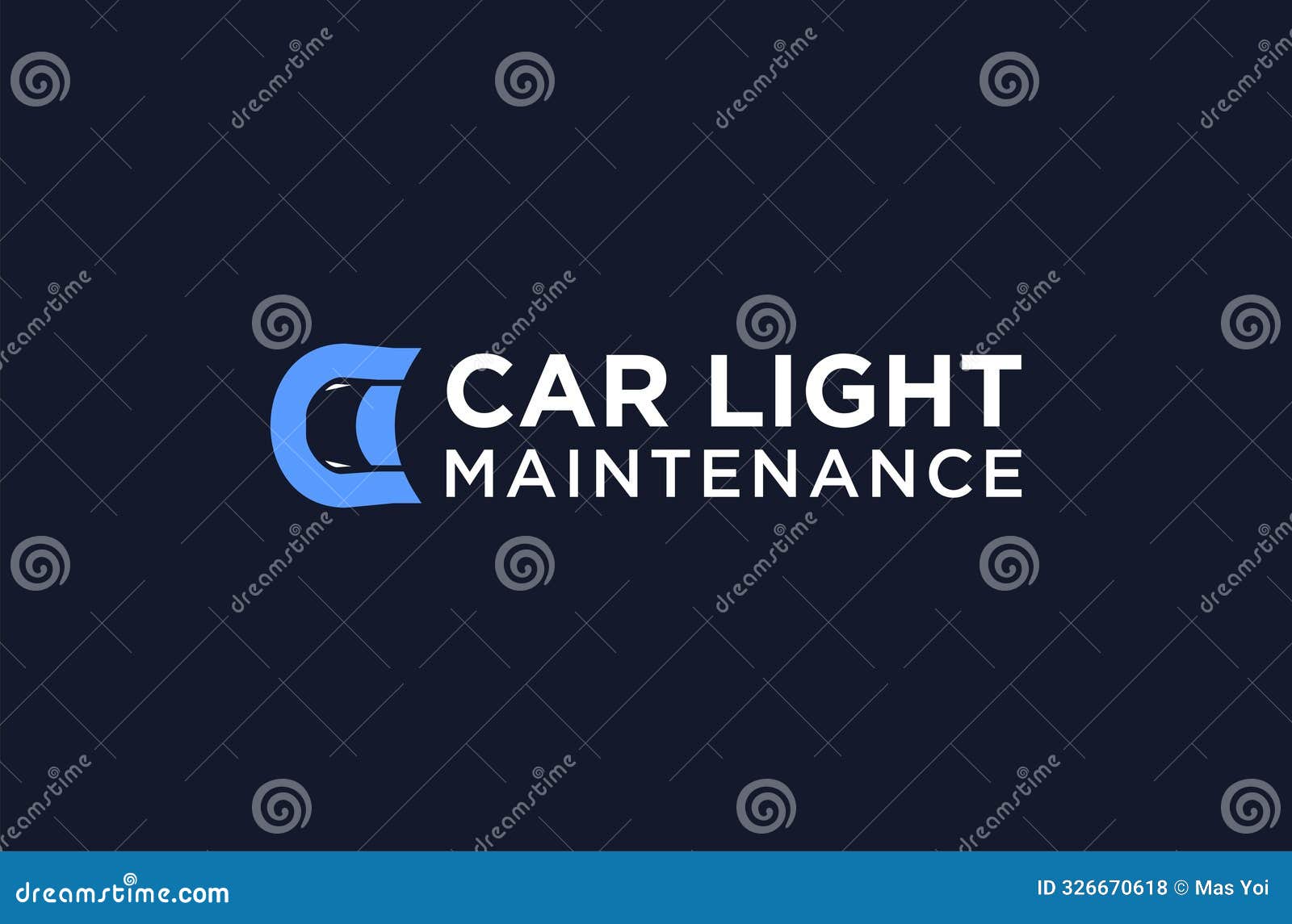 Car Headlamp Logo Mark Premium Vector Stock Vector - Illustration of ...