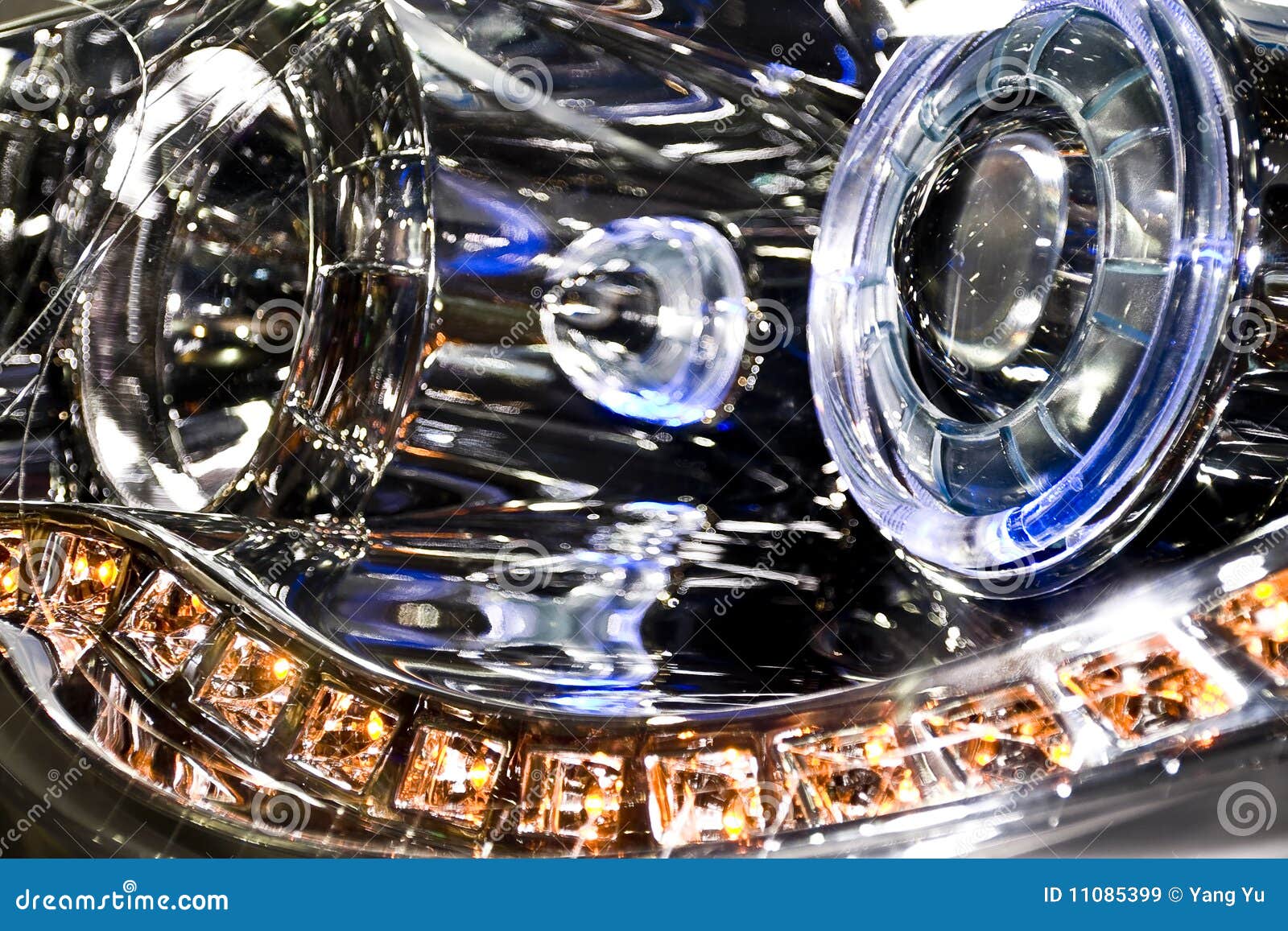 Car headlight stock image. Image of glass, brilliance - 11085399