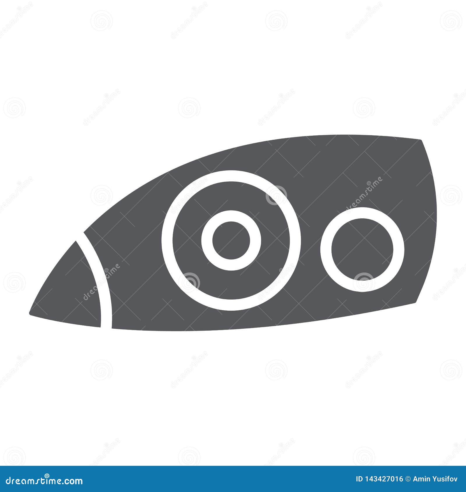 Car Headlight Glyph Icon, Auto and Part, Car Light Sign, Vector ...