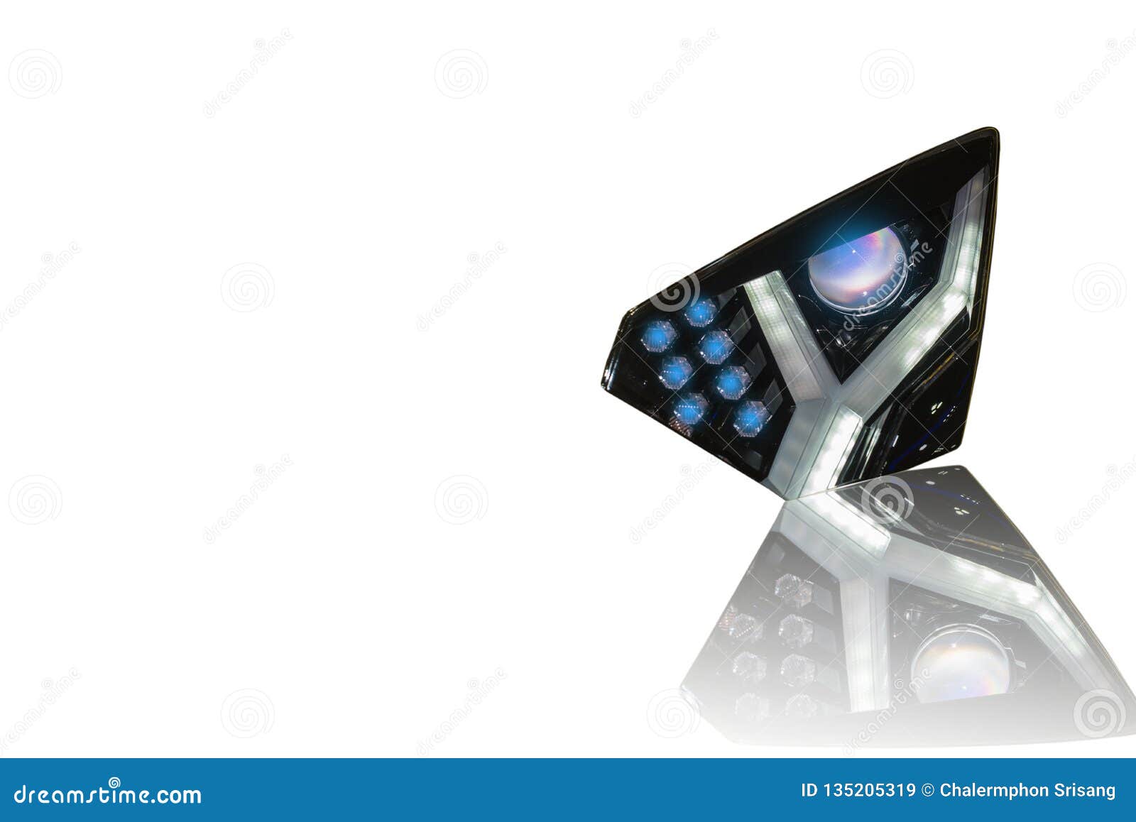 Car Headlight, Led Projector Technology Stock Image - Image of luxury ...