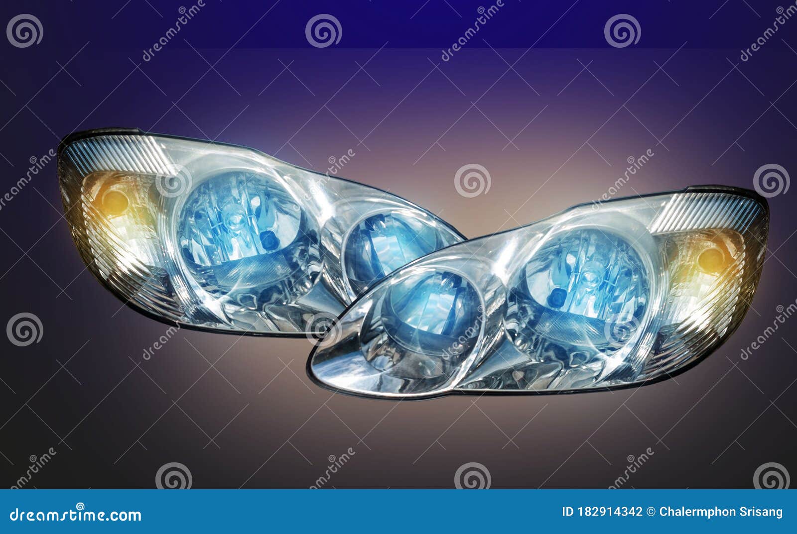 Car Headlight System, Led Technology, Spare Parts Clipping Part Stock ...