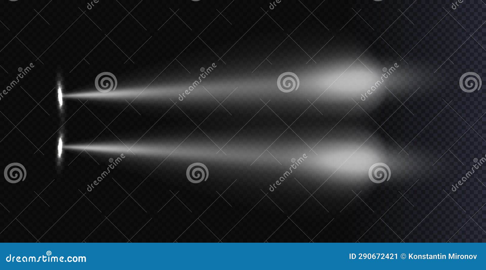 Car Headlight Top View Concept Isolated on a Dark, Transparent ...