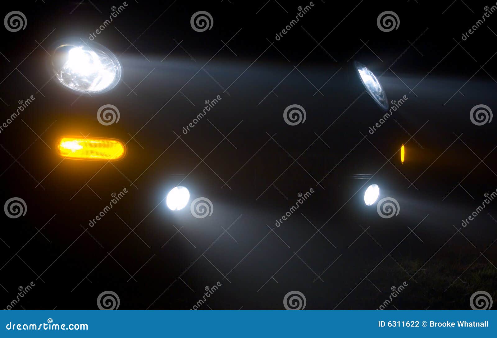 Car headlights stock photo. Image of shadow, dark, scenic - 6311622